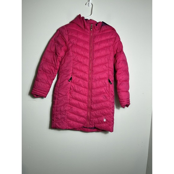 Spyder | Jackets & Coats | Spyder Puffer Long Line Coat Girls 12 Pink ...